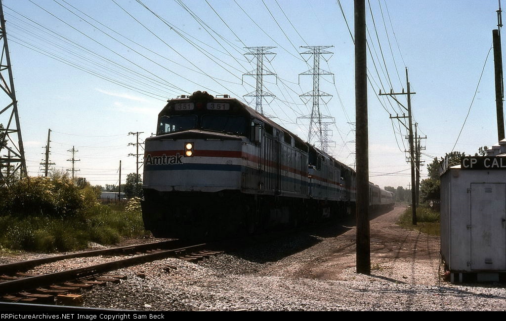 AMTK 351, 371, and 309 on #317--The Hoosier State